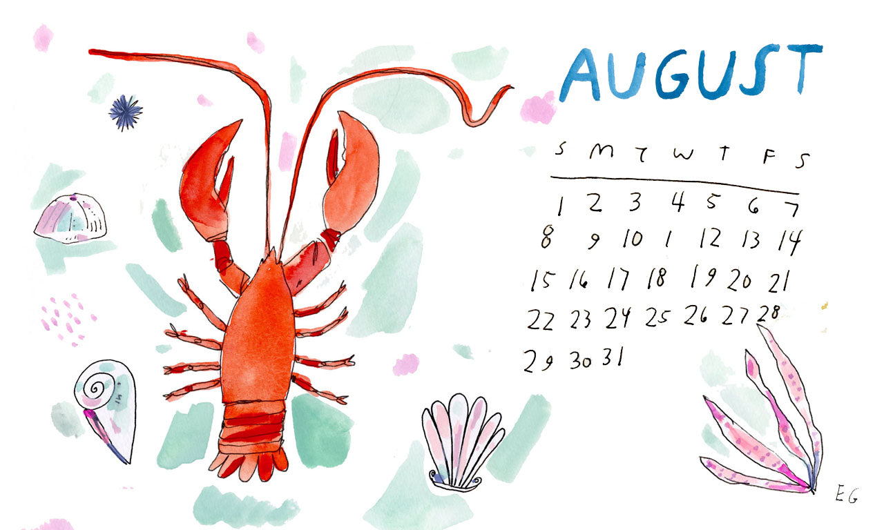 August Calendar – ELIZABETH GRAEBER